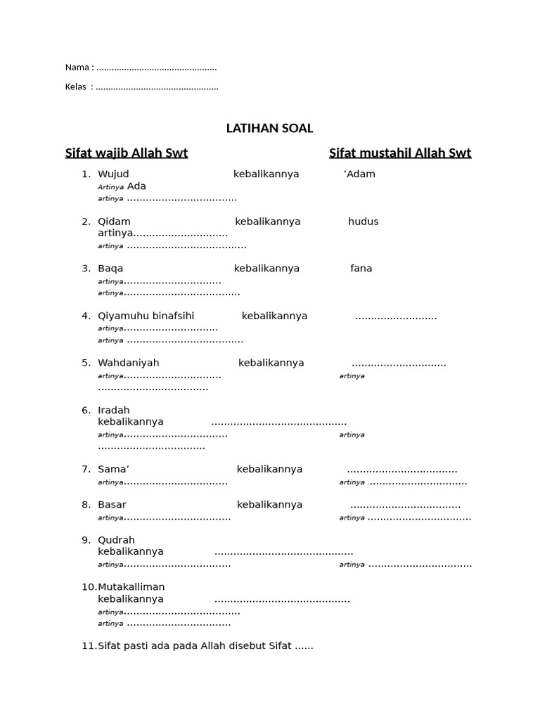 Lat Soal PAI Bab2 | PDF