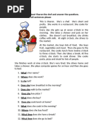 Chef Sharon's Daily Routine | PDF | Cooking, Food & Wine