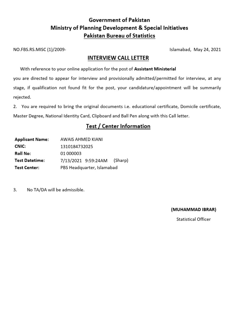 2 InterviewLetterParametersDb SP Updated | PDF