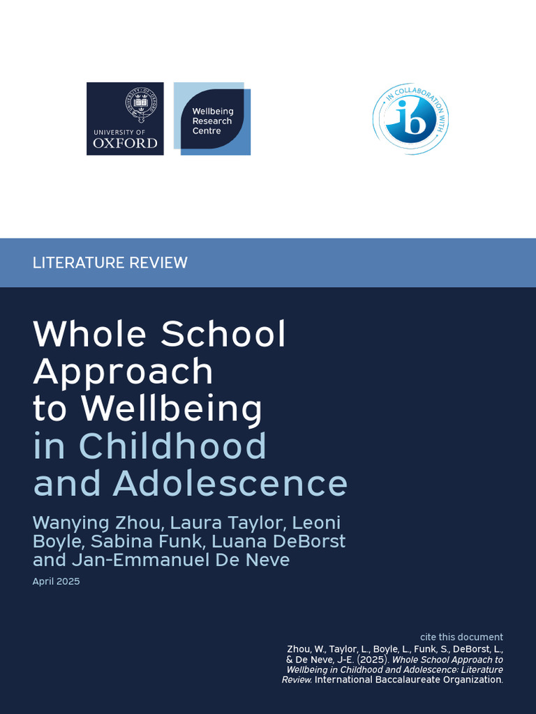 Whole School Approach to Wellbeing Review | PDF | Well Being | Bullying