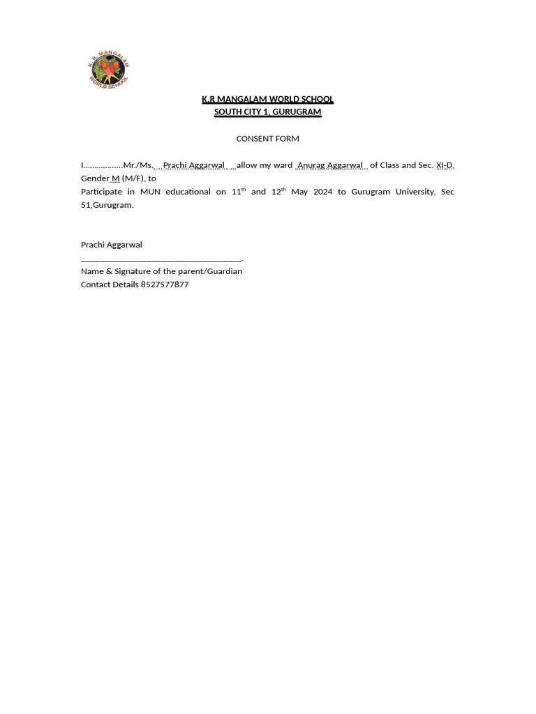 Consent Form Mun | PDF