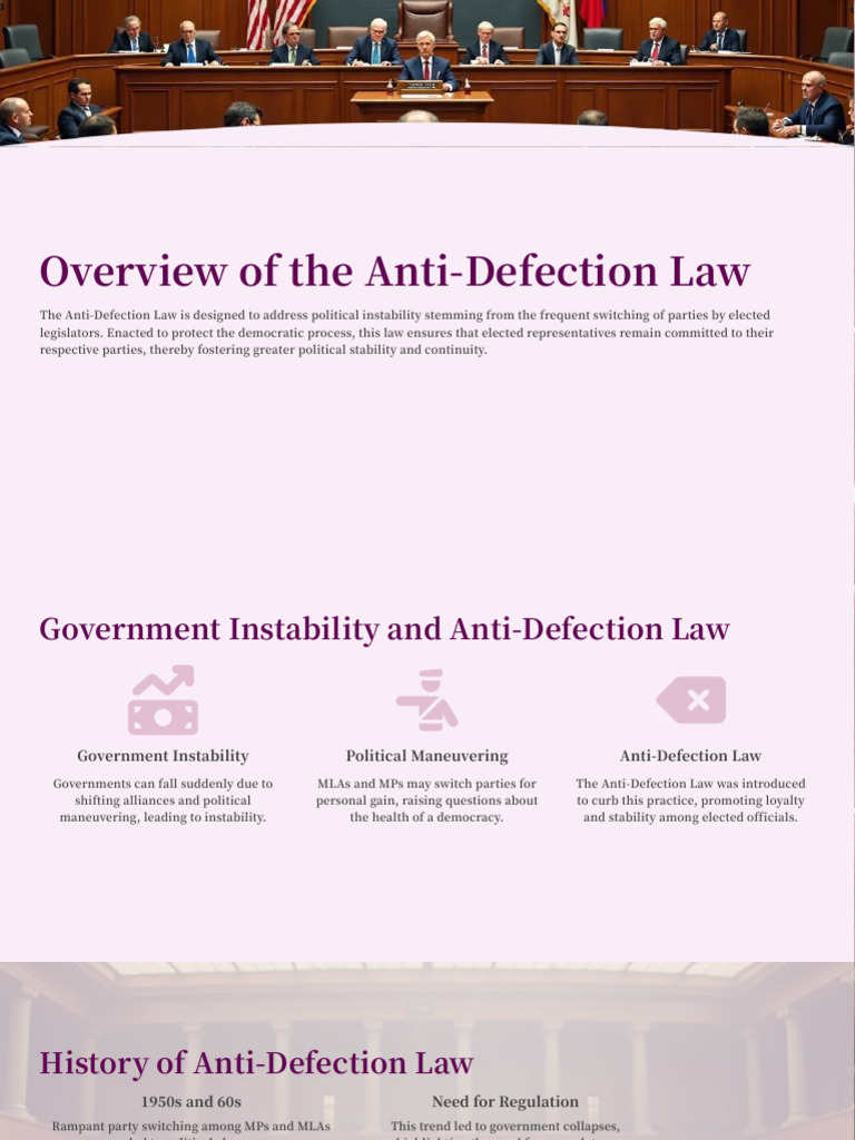 Overview of The Anti-Defectio... | PDF | Public Law | Political Events