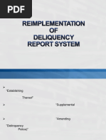 Reimplementation of The Delinquency Report System | PDF