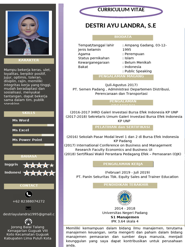 CV Ayu Landra Fix.. | PDF