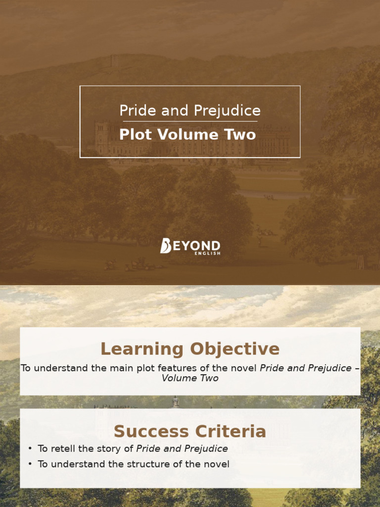 Plot Volume Two - PowerPoint | PDF | Pride And Prejudice | Mr. Darcy