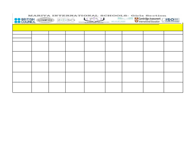 Class Timetable 1B for 2025-26 | PDF