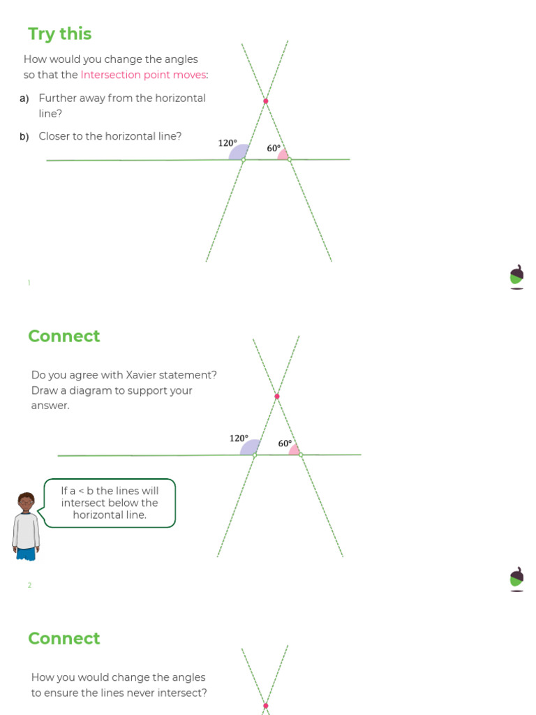 Angles On Parallel Lines Review Revisiting Intersections 74wkec ...