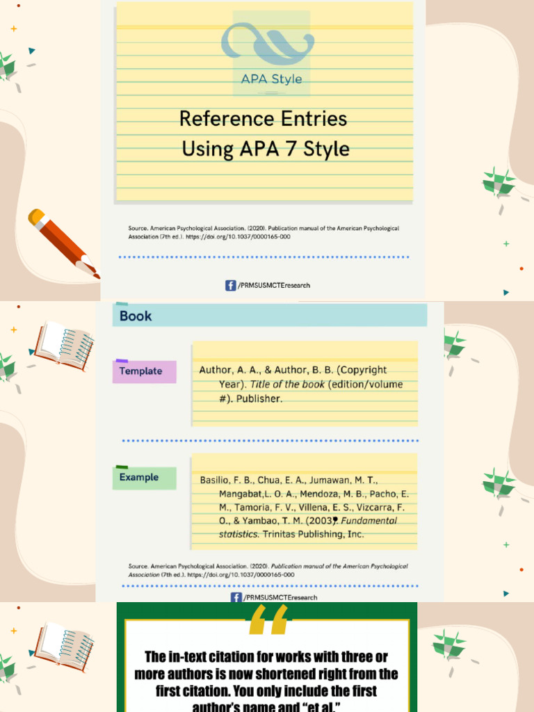 APA Format For References | PDF