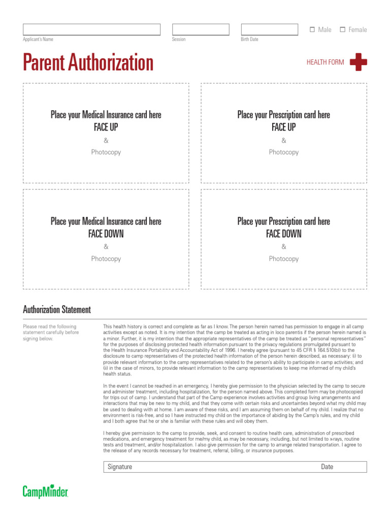 2025 Parent Authorization Form | PDF | Medical Prescription | Health Care