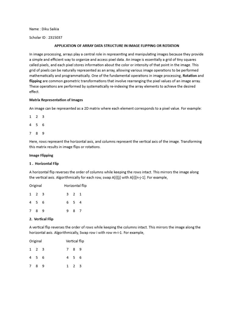 DSA Report | PDF | Matrix (Mathematics) | 2 D Computer Graphics