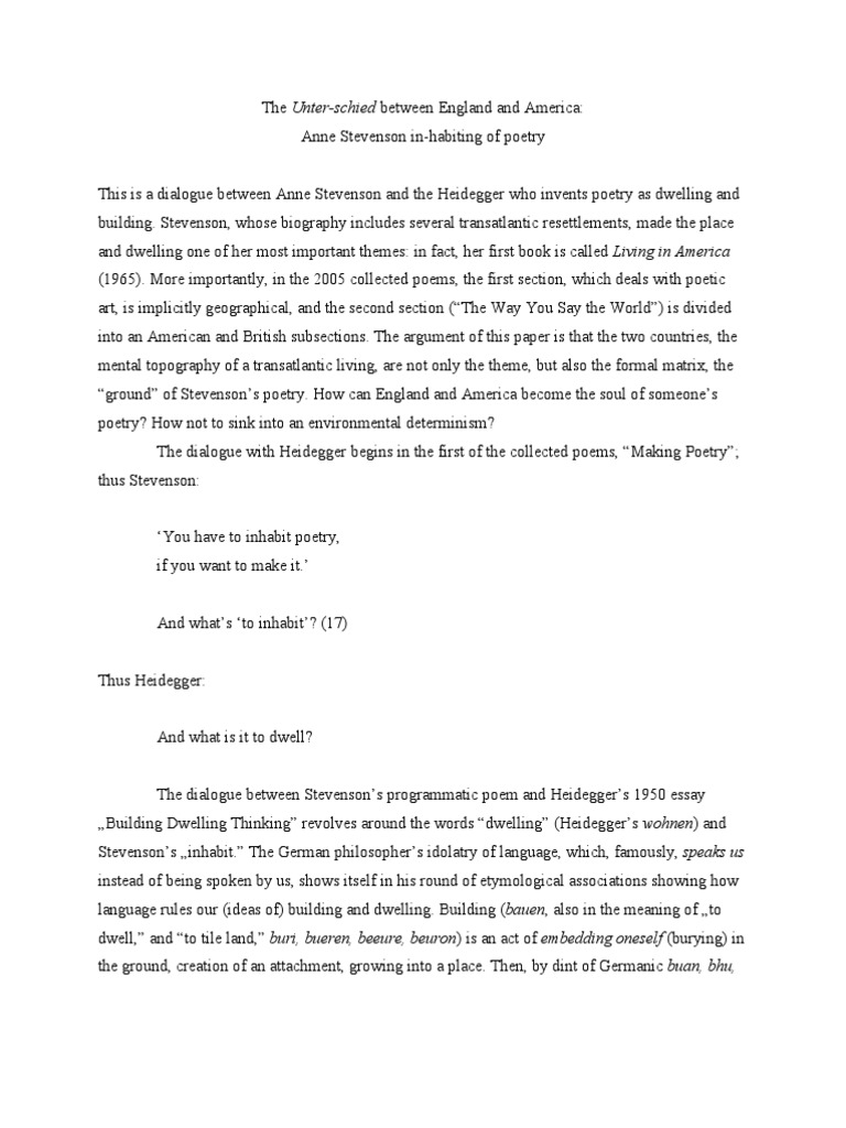 Stevenson | PDF | Martin Heidegger | Poetry