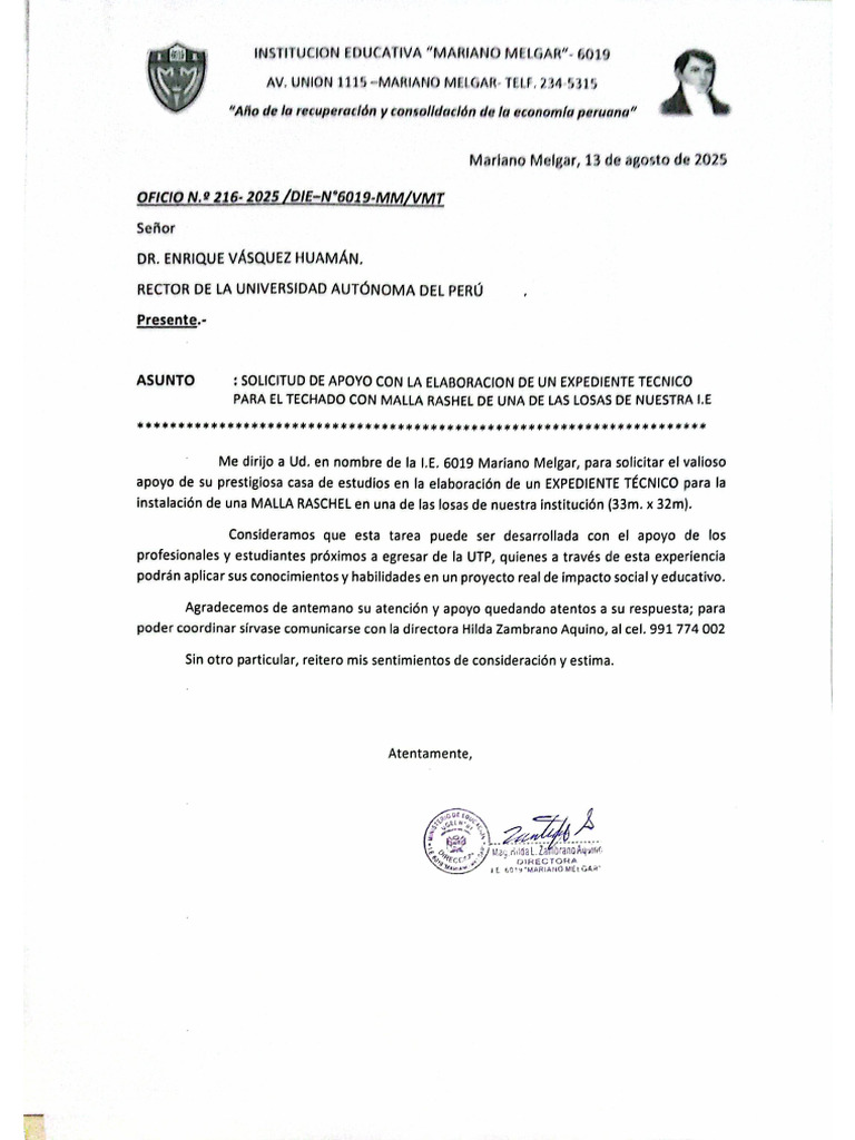 Oficio Utp | PDF