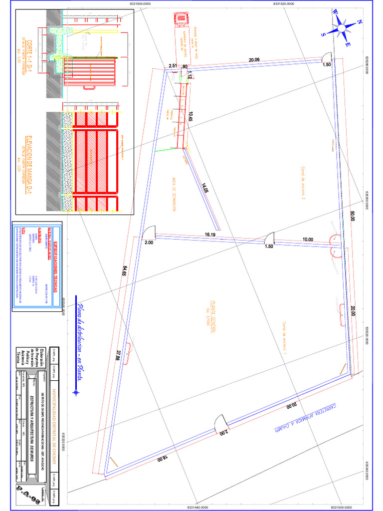 Plano Corral Manga Chumpi | PDF | Ingeniero civil | Diseño arquitectonico