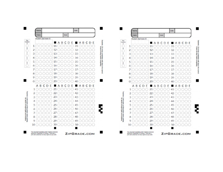 Zipgrade 50-Items 2x | PDF