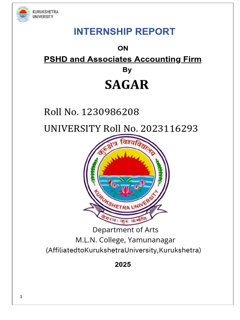 Sagar Intenship Report PDF | PDF | Audit | Accounting