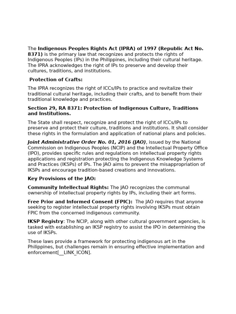 Protecting Indigenous Rights in the Philippines | PDF | Intellectual ...