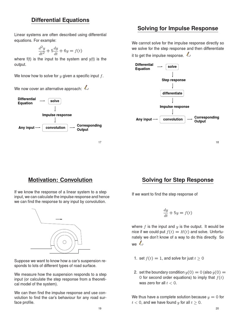 Solving Differential Equations Via Convolution Pdf Convolution