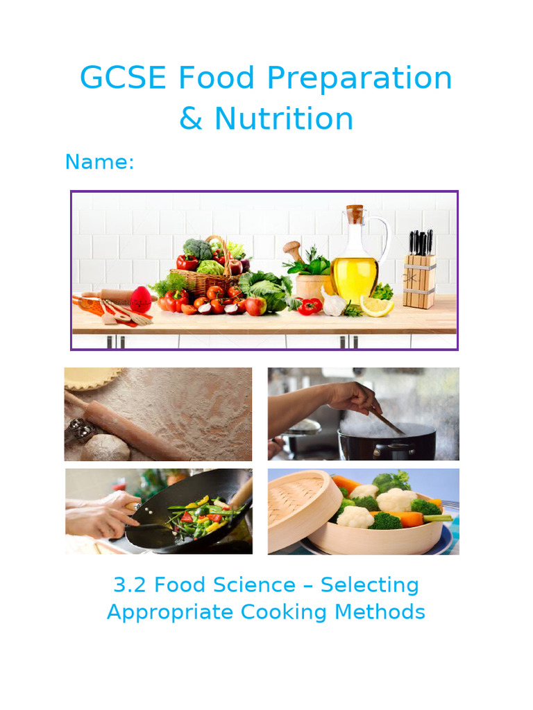 Food Science - Cooking Methods Booklet | PDF | Cooking | Frying