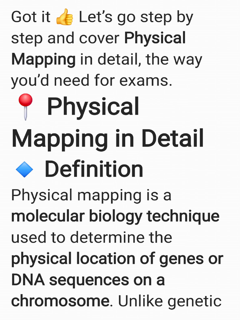 Physical Mapping | PDF