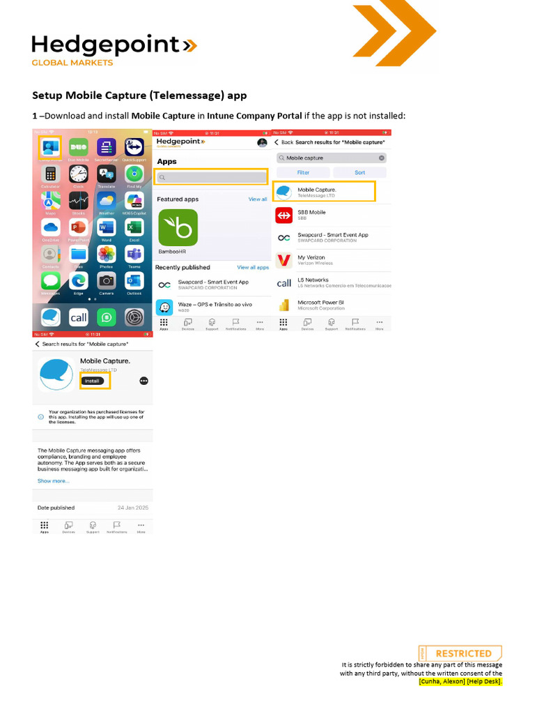 Iphone - Mobile Capture Setup 1 | PDF