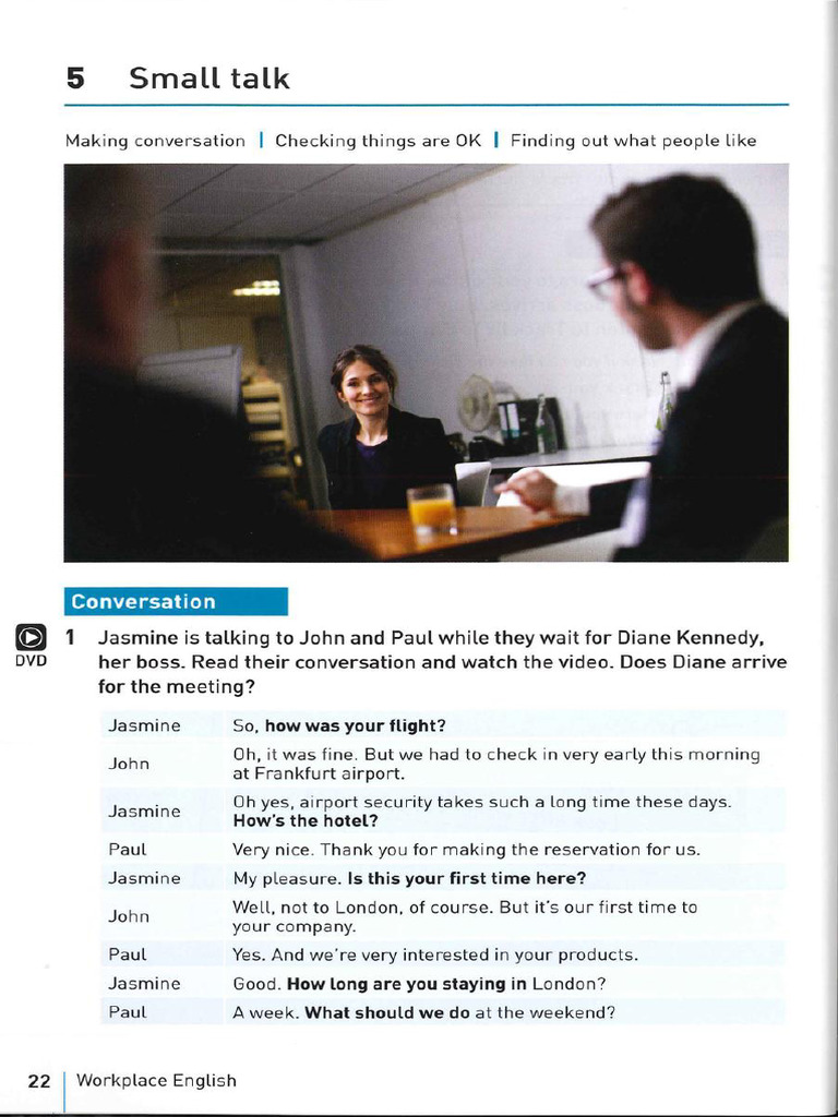 Collins Workplace 1 Part 5 Small Talk | PDF