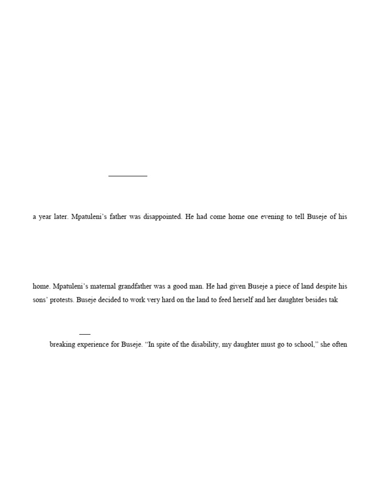 Manja English Paper 2 Form 1 | PDF