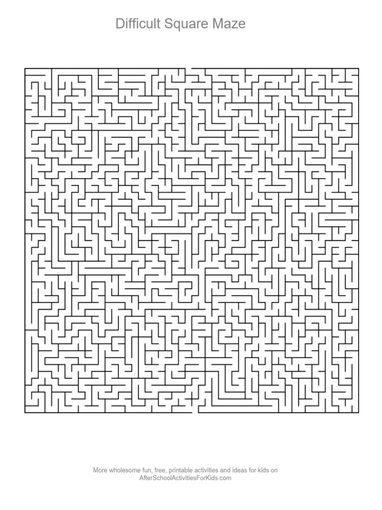 Difficult Square Maze | PDF