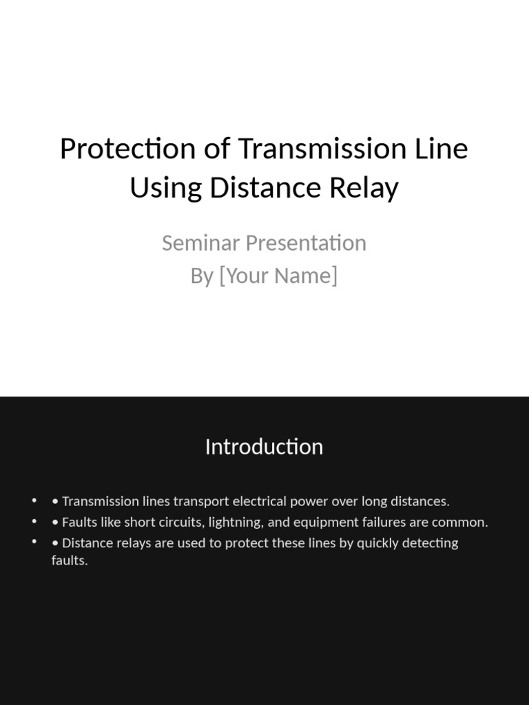 Distance Relay Full Visual Presentation | PDF