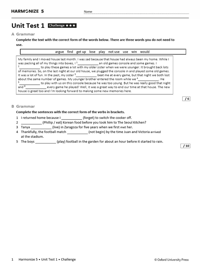 Grammar Unit 1 | PDF | Linguistics
