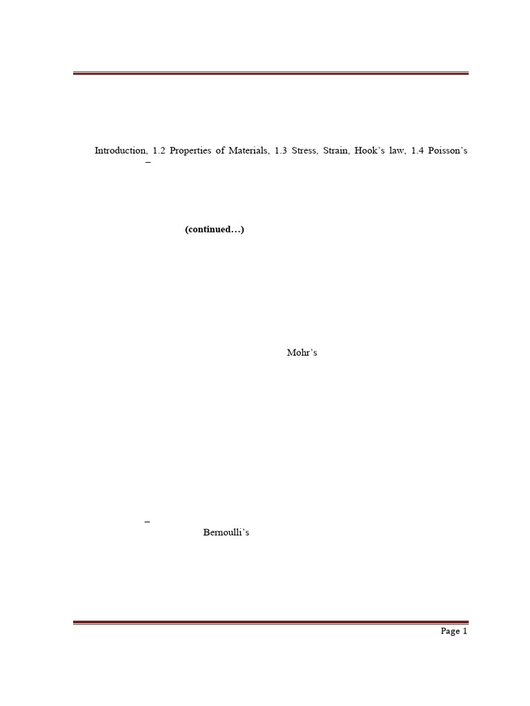 Mechanics of Materials Handout 11 | PDF | Deformation (Engineering) | Strength Of Materials