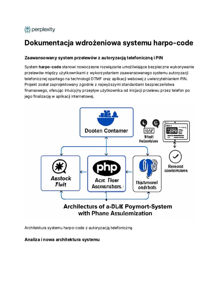 Dokumentacja Wdrożeniowa Systemu Harpo-Code | PDF