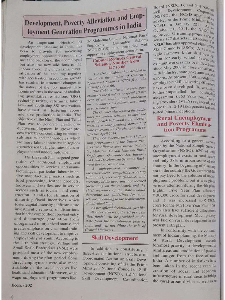 Poverty Alleviation Schemes 9 | PDF