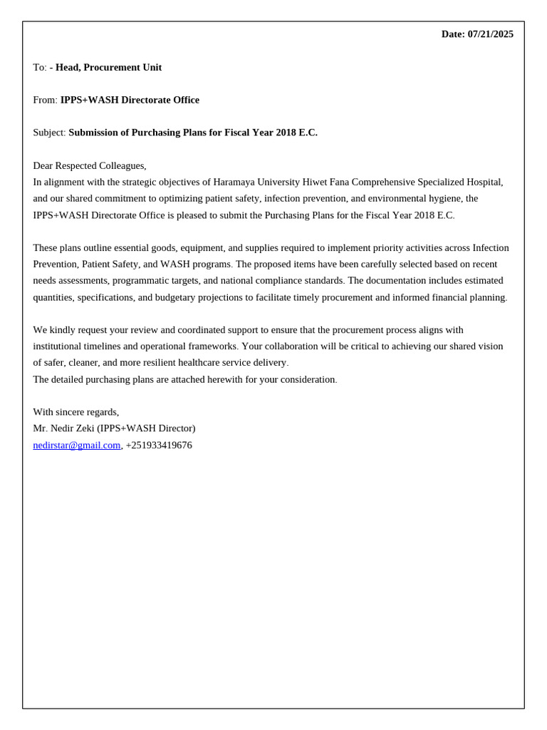 Infection Prevention and Control IPC Materials and Equipment Purchasing ...