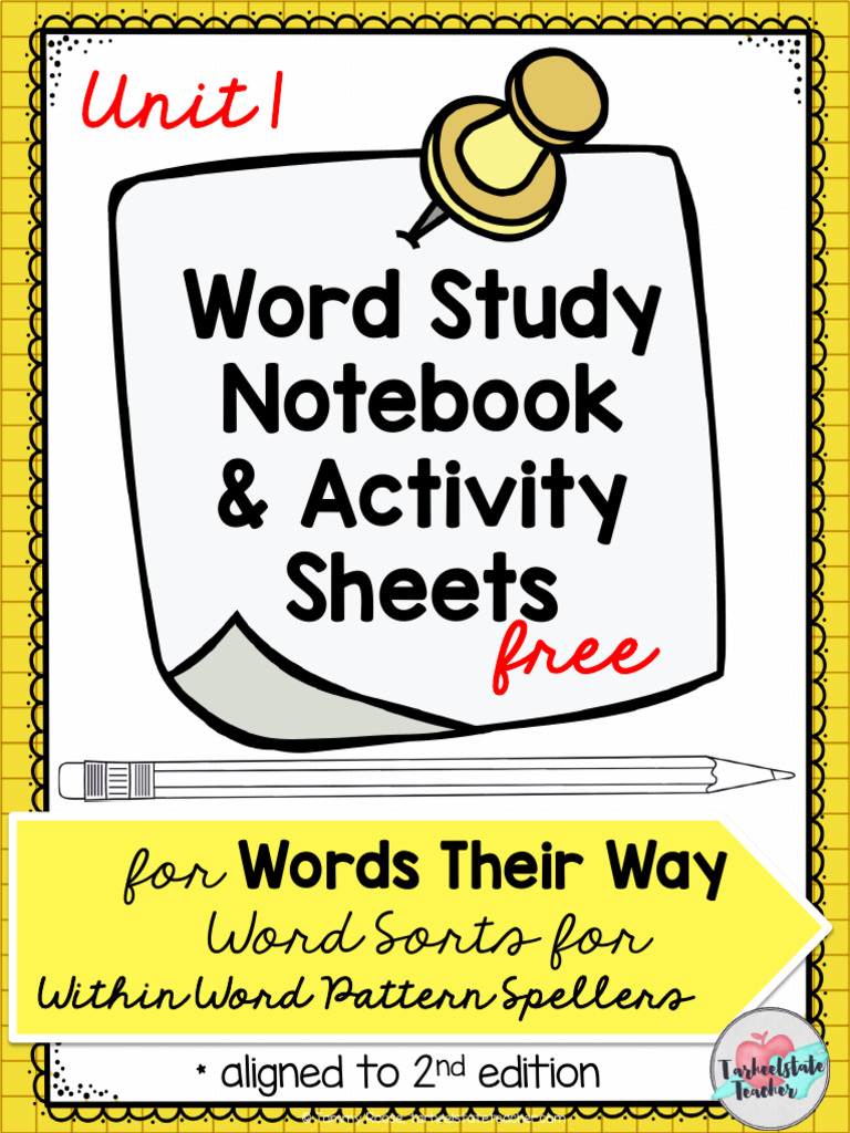 FREE Within Word Pattern Unit 1 Word Study Notebook 2nd Edition | PDF ...