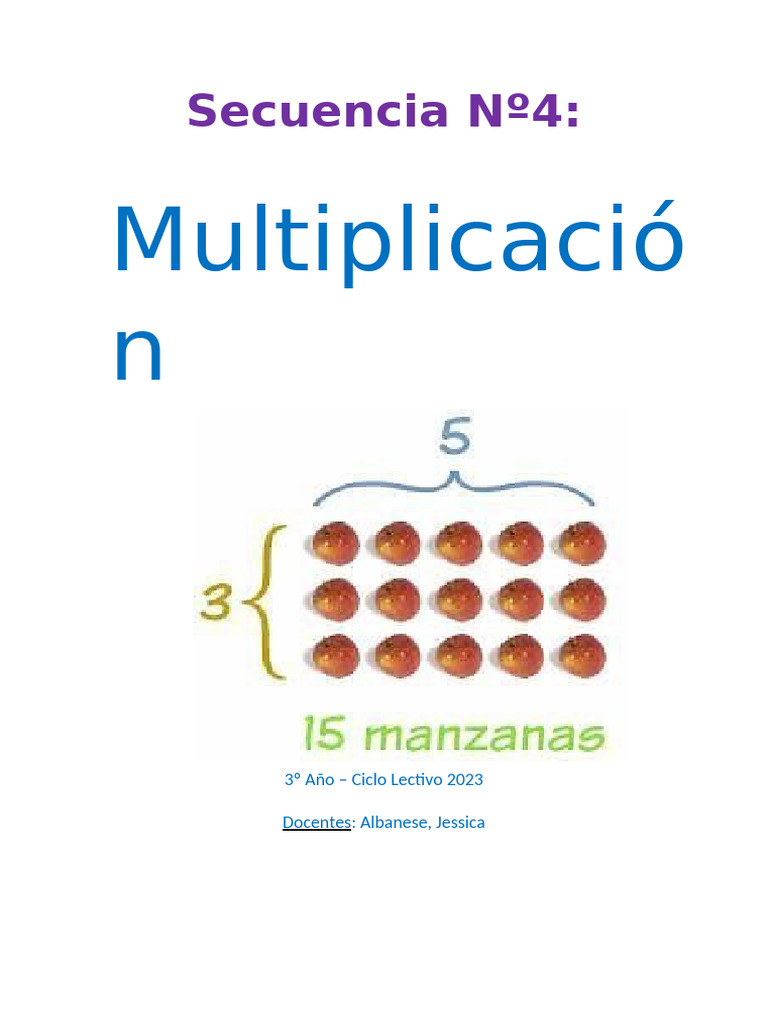 Multiplicación: Estrategias y Problemas | PDF | Multiplicación | Algoritmos