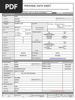 CS Form No. 212 Revised 2017 Personal Data Sheet | PDF | Government