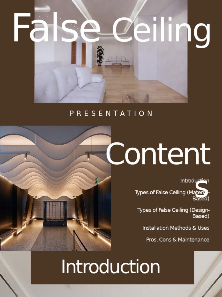 Types and Benefits of False Ceilings | PDF | Ceiling | Building Insulation