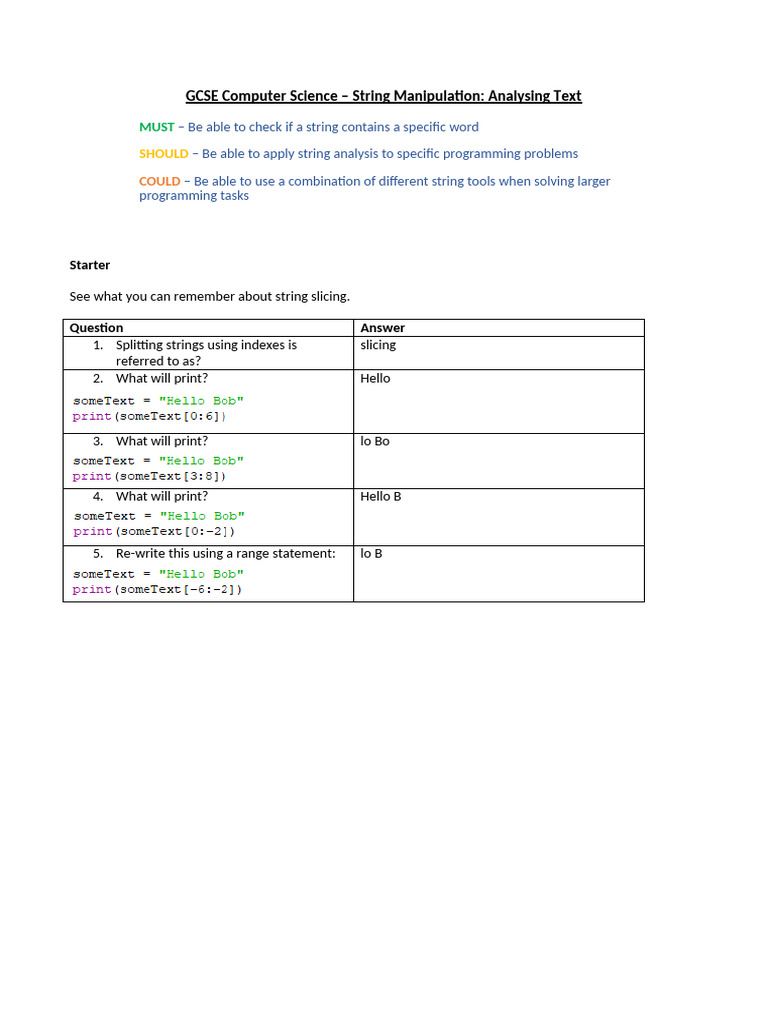 Worksheet - Analysing Text | PDF