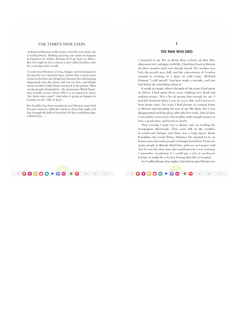 The Thirty Nine Steps | PDF