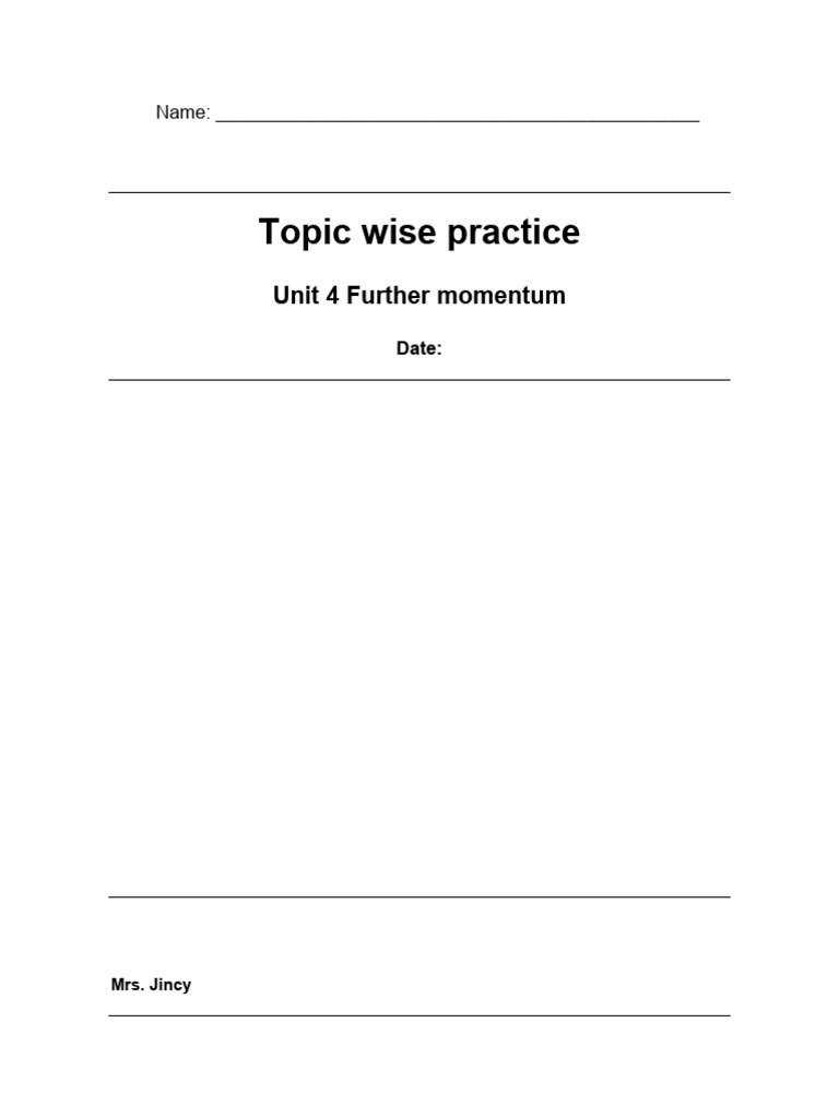 Momentum Practice Questions and Solutions | PDF | Electron | Momentum