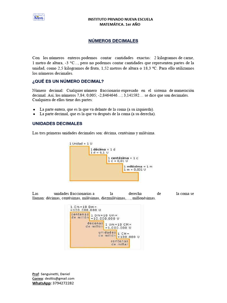 T.P.N 16 N Meros Decimales | PDF | Decimal | Notación Matemática