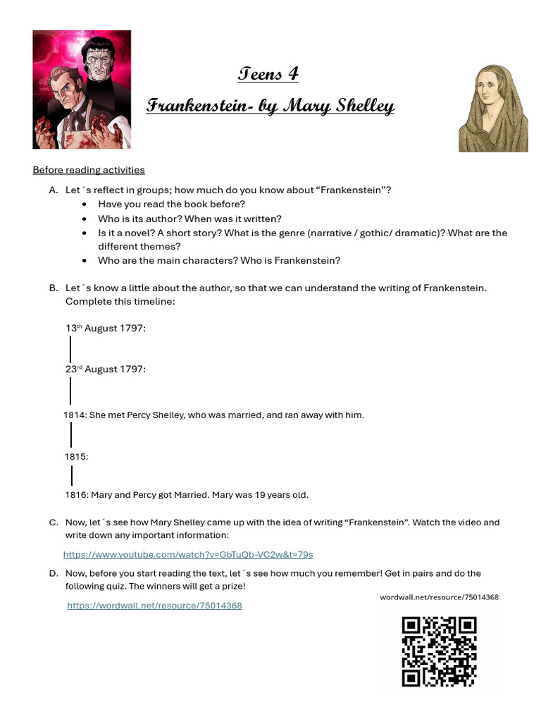 Frankenstein Activities | PDF