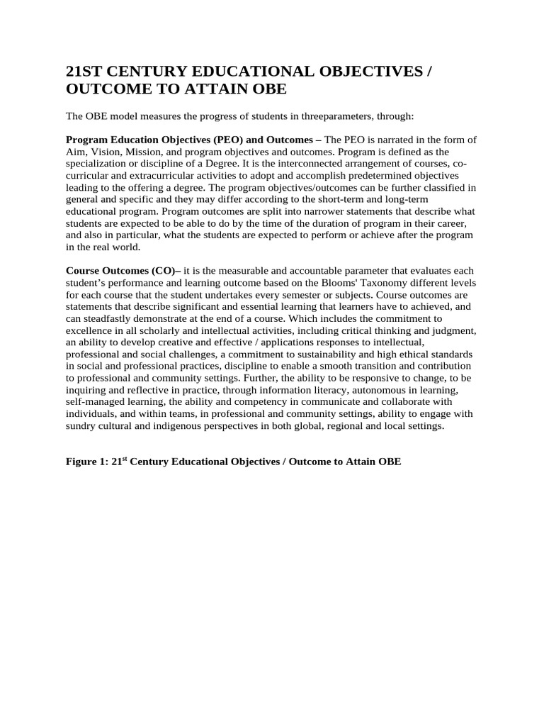 21st Century Educational Objectives | PDF | Learning | Teachers