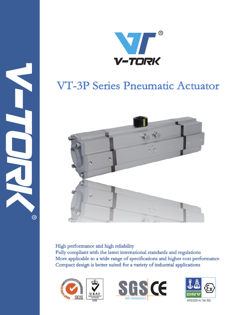 VT-3P Pneumatic Actuator Overview | PDF | Actuator | Valve