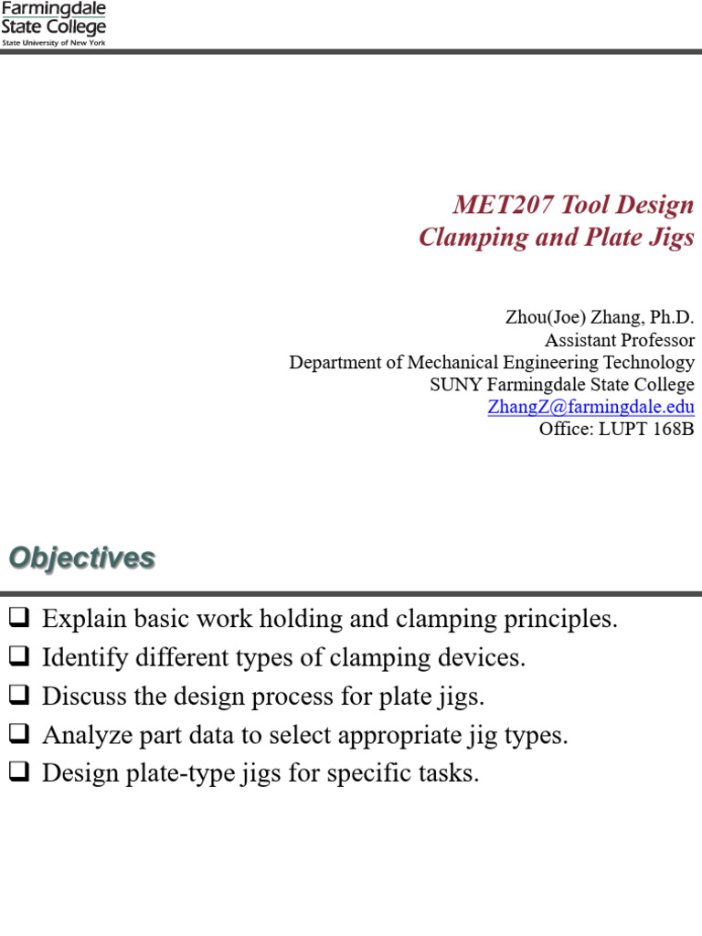 Tool Design: Clamping and Jigs Guide | PDF | Machining | Mechanical ...
