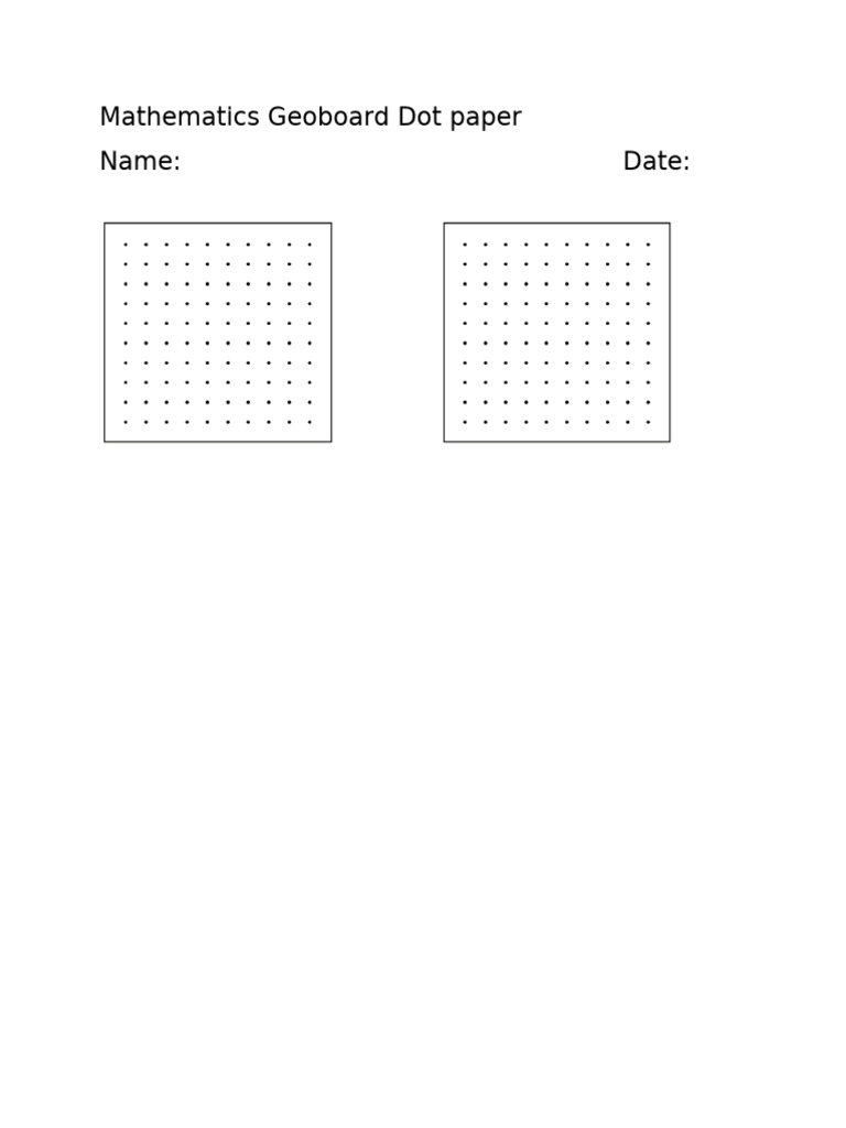 Grade 7 Maths Geoboard Paper | PDF