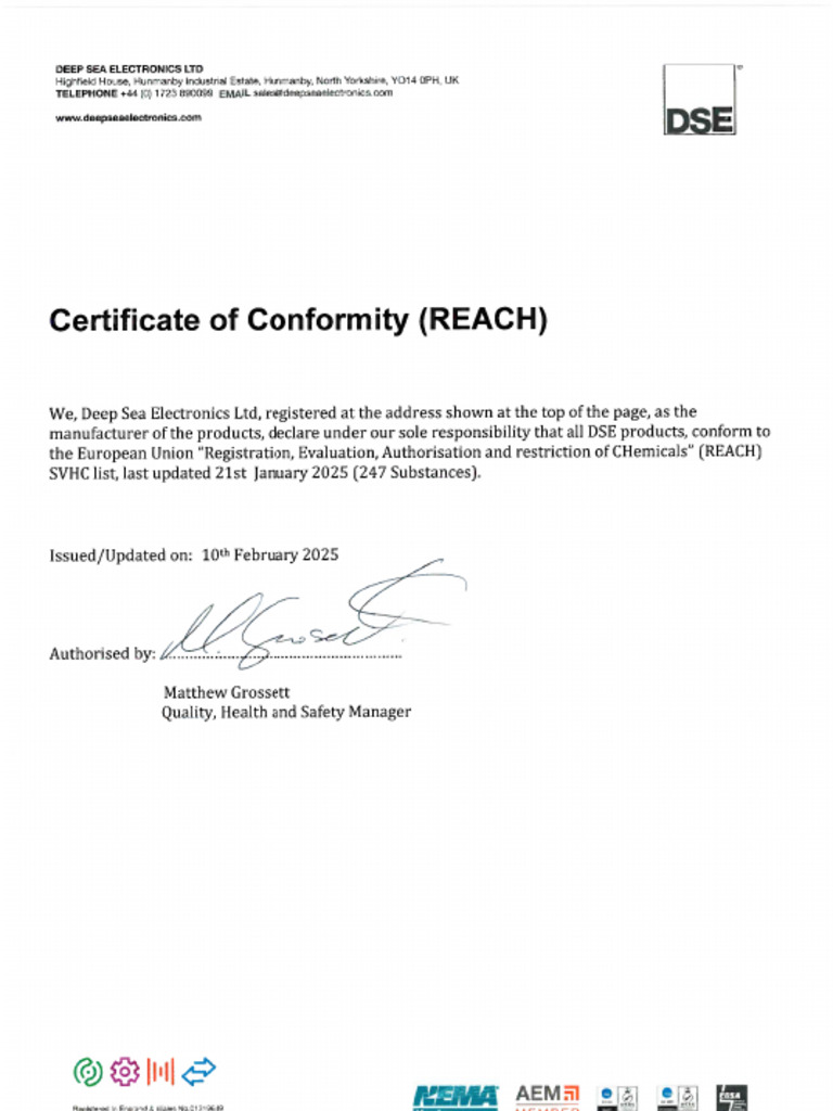 ROHS Certificiation 2025 | PDF