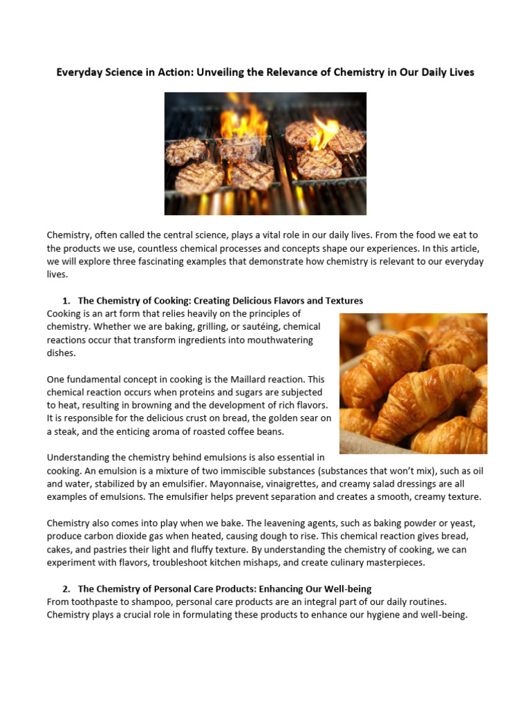 Everyday Chemistry in Our Lives - Student PDF | PDF | Chemical ...