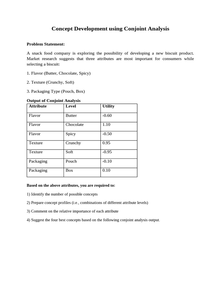 Conjoint Problem | PDF
