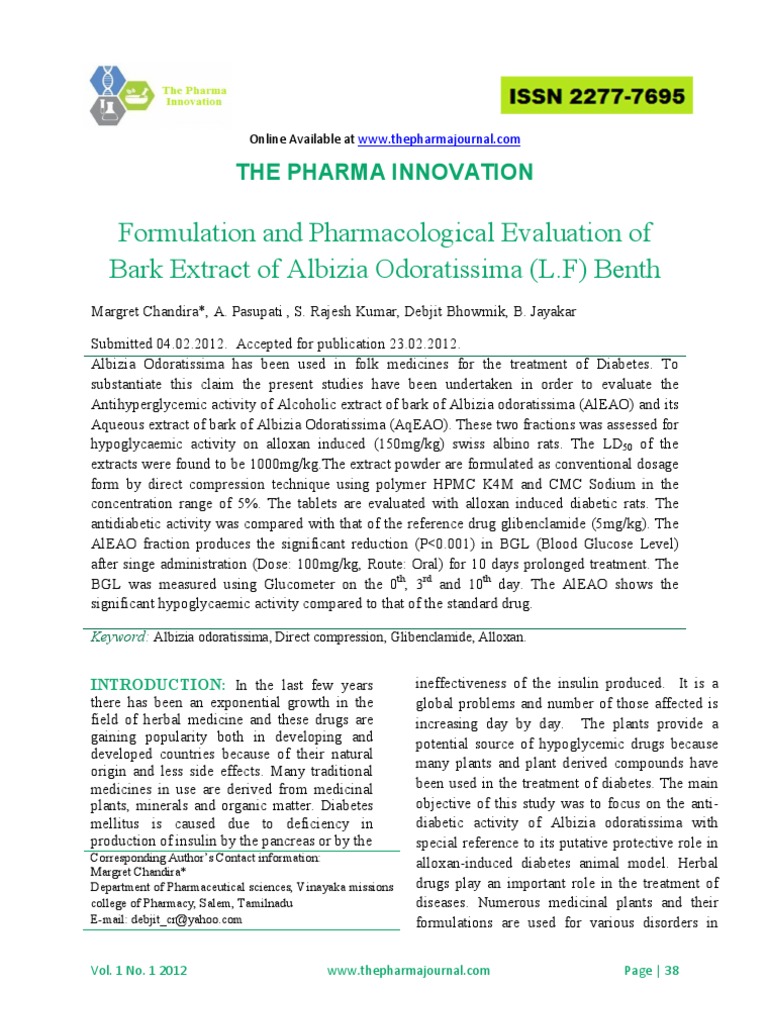 Formulation and Pharmacological Evaluation of | PDF | Tablet (Pharmacy ...